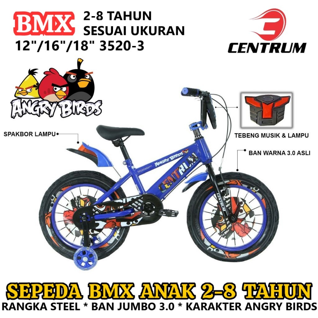 Jual Sepeda BMX Anak CT3520-3 Ban Gede 18 Inch x 3.0 Inch 8 Tahun Hi ...