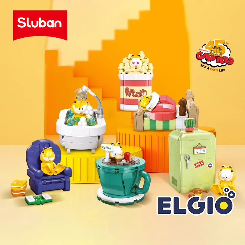 Jual Sluban Bricks Garfield Kucing It's A Cat Life City Scene Pet Set ...