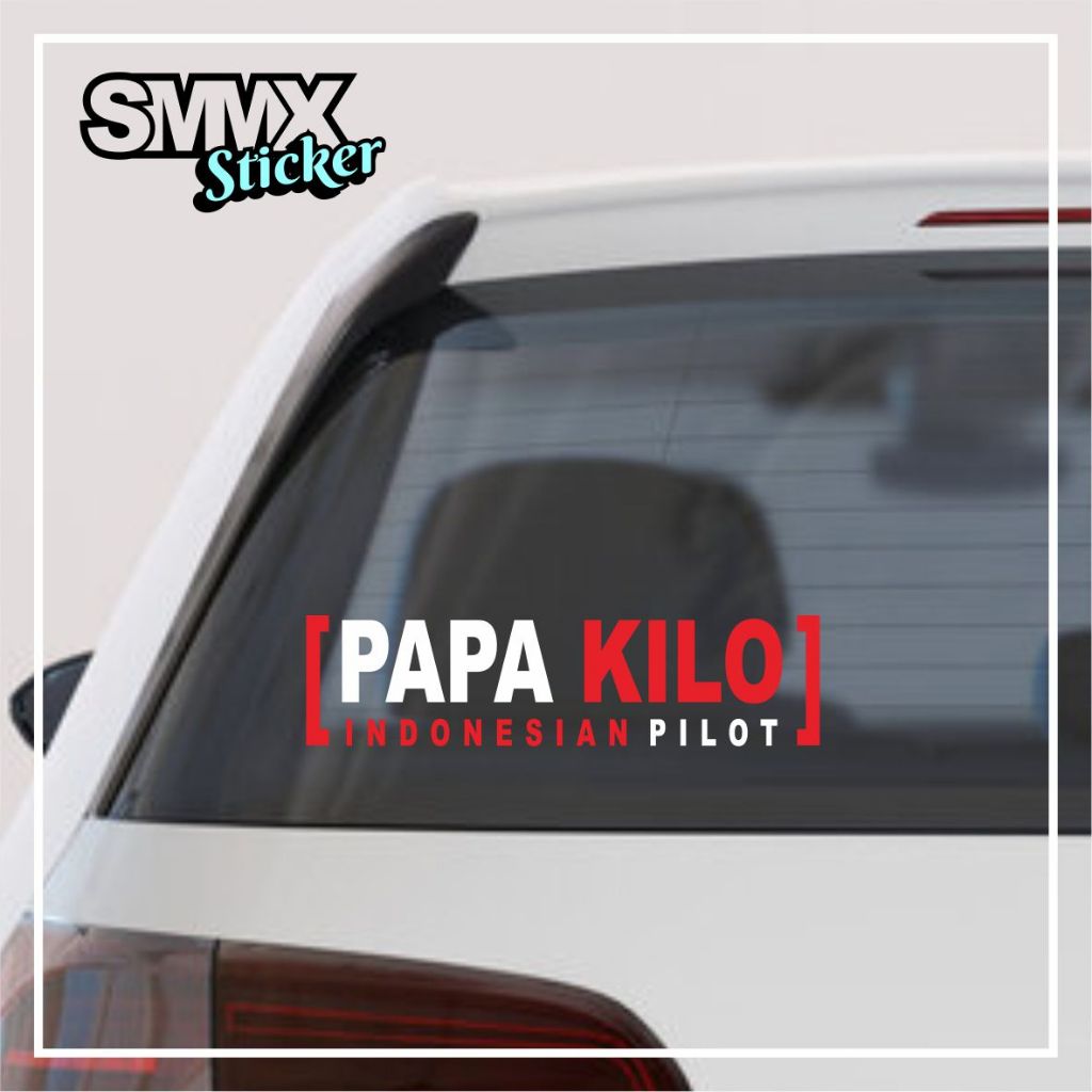 Jual Cutting Sticker Papa Kilo Indonesian Pilot | Shopee Indonesia