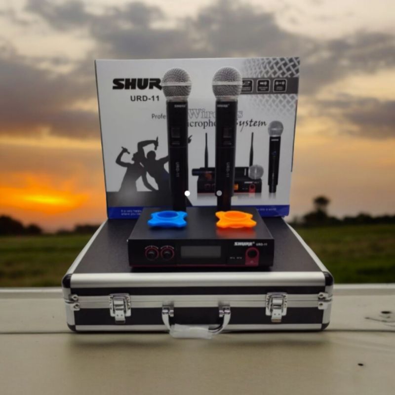 Jual Mic Wireless URD11 Werles Mikropon URD-11 Wirles Mikrofon URD 11 Mik Pegang Box Hard Case ...