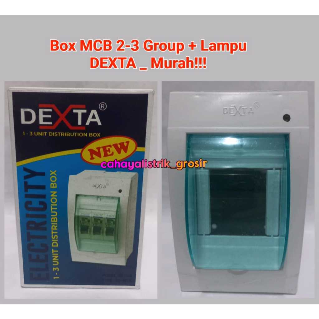 Jual Kotak MCB/ Box MCB IB-OB 2-3 Grup + Lampu Indikator DEXTA DX-123N ...