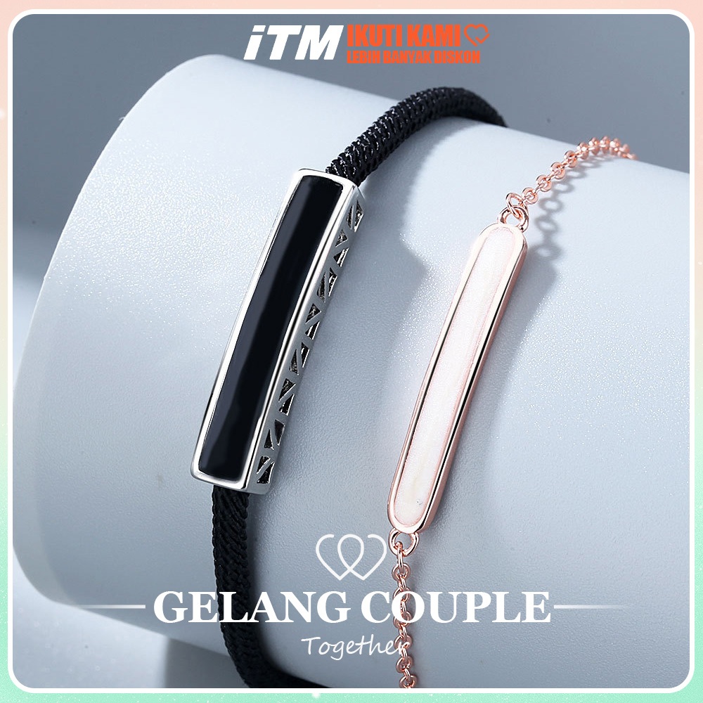 Jual iTM Gelang Couple Miles And Gwen Gelang Pasangan Minimalis ...