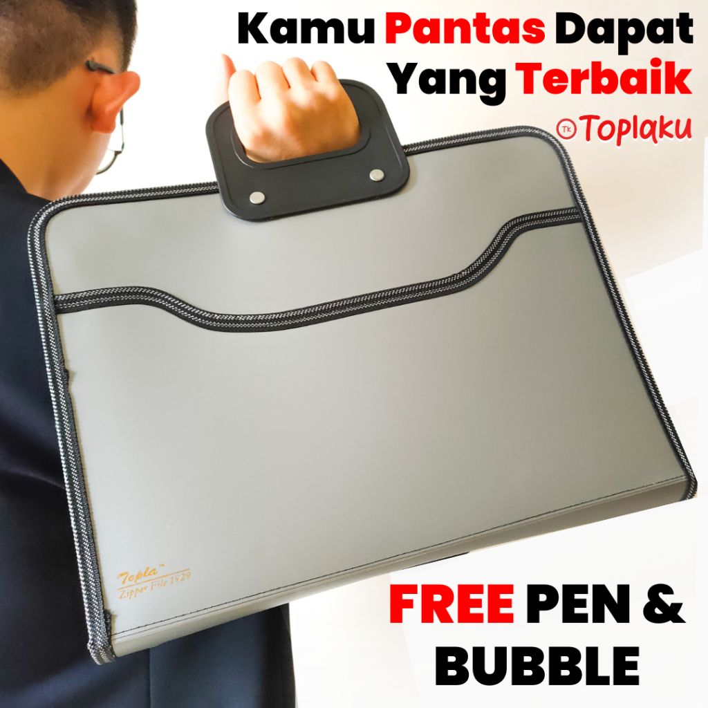 Jual Tas Map Zipper Dokumen File Resleting Anti Air Kancing Document ...
