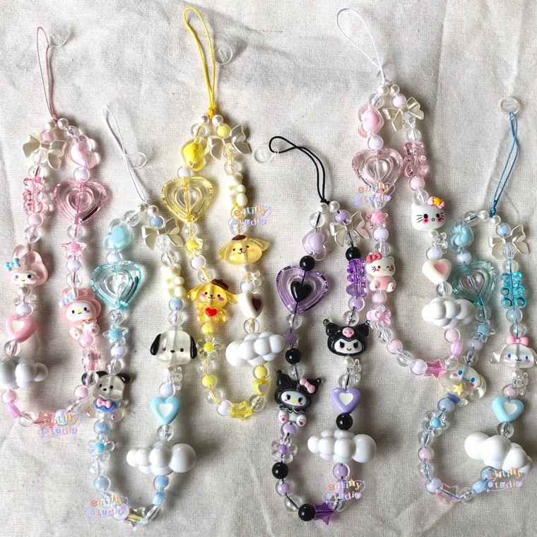 Jual ZNA Sanrio Phone Strap Kuromi Cinnamoroll Hello Kitty My Melody ...