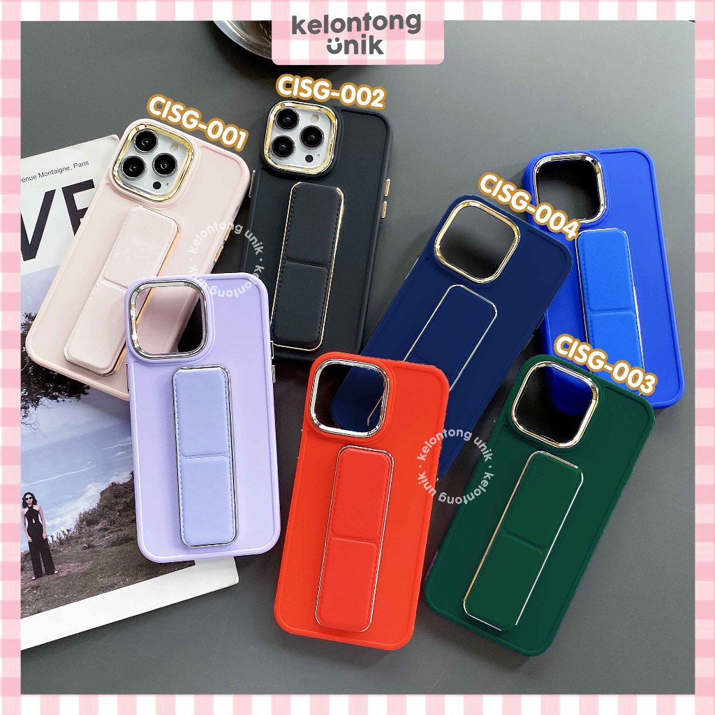 Jual KELONTONG UNIK | (Free Phone Grip) Silicone Gold Plating Case with ...
