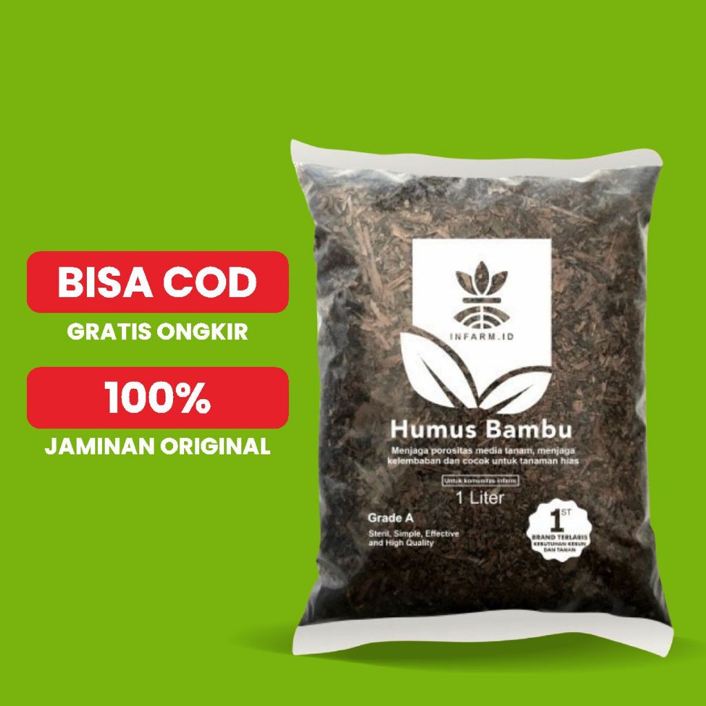 Jual Humus Bambu Kering Media Tanam Tanaman Hias Steril Ukuran 1 Liter ...