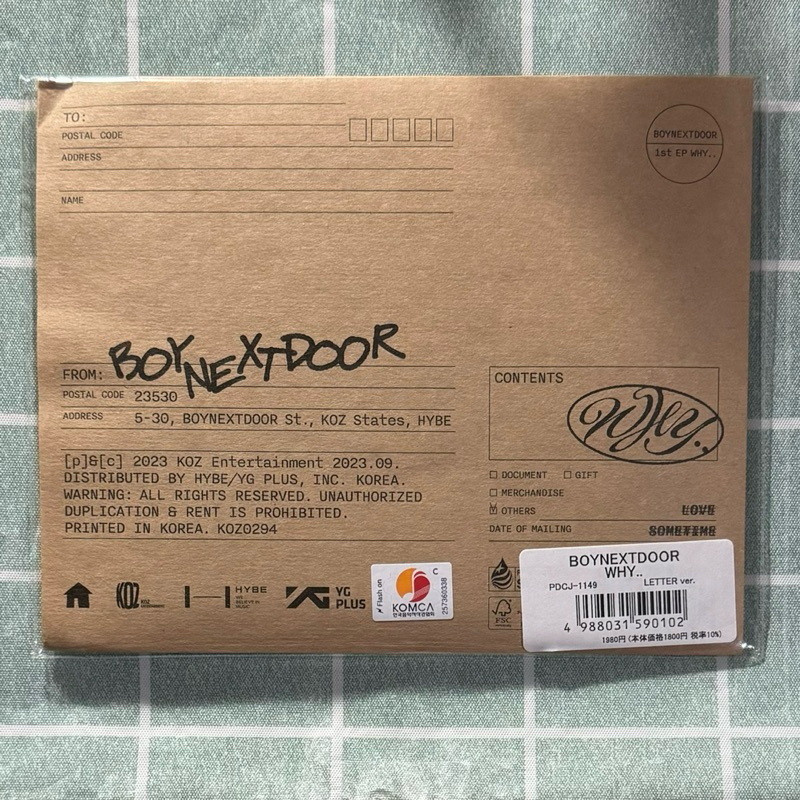 Jual [READY STOCK] Album BOYNEXTDOOR WHY Letter ver Sealed | Shopee Indonesia