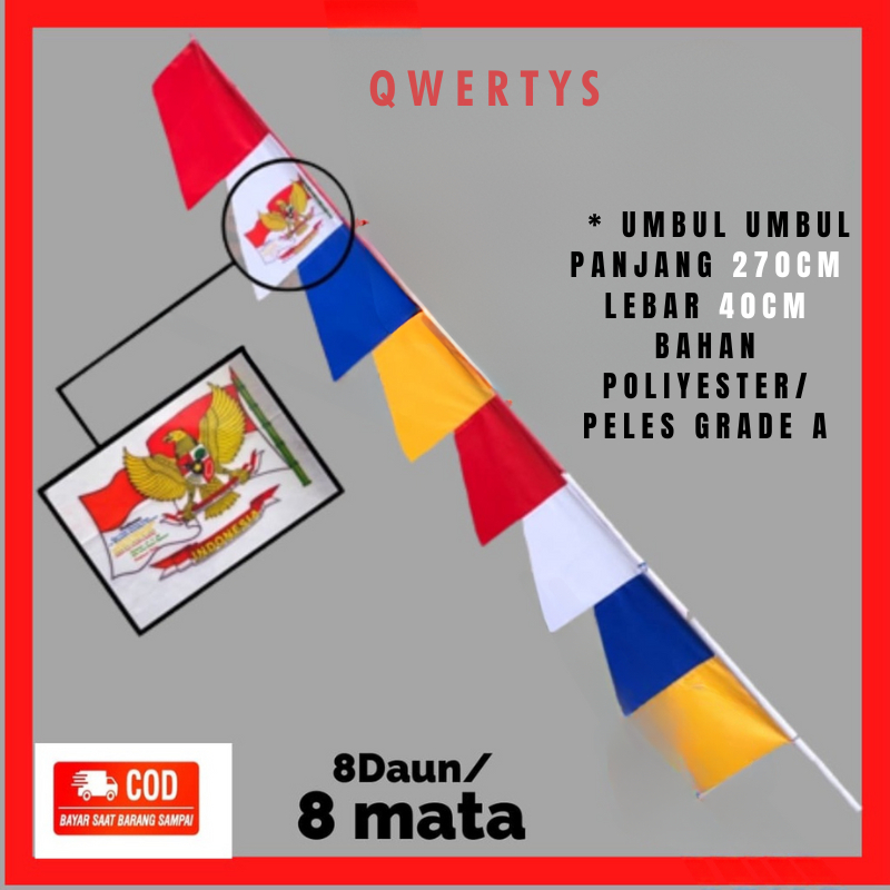 Jual HOT ITEM QWERTYS Bendera Umbul Umbul motif Geraji | Shopee Indonesia