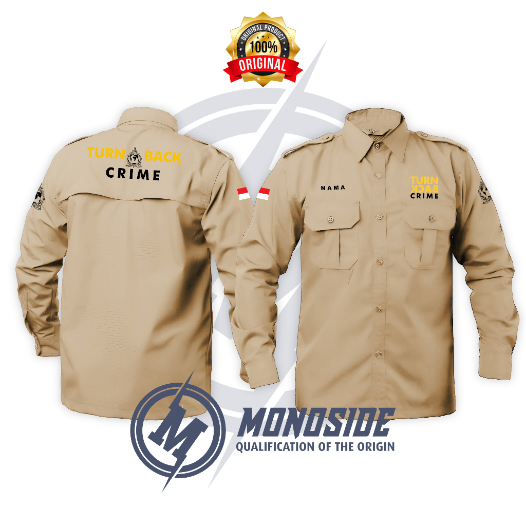Jual KEMEJA PDL PDH LENGAN PANJANG TURN BACK CRIME INTERPOL PRIA WANITA FREE CUSTOM DESAIN FULL ...
