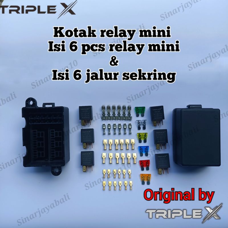 Jual kotak relay mini box rellay isi 6 biji mikro kecil micro rilay ...