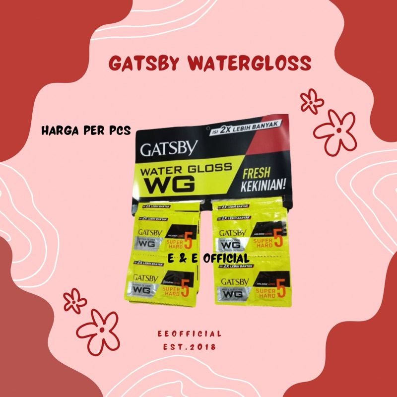 Jual GATSBY SACHET WATER GLOS Lvl 5/MINYAK RAMBUT SACHET /GATSBY KUNING ...