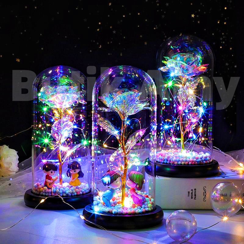 Jual 【COD】Lampu LED Flower Mawar Gift Box Bunga Mawar Artificial Lampu ...