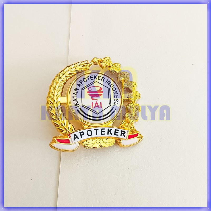Jual Pin Bros Ikatan Apoteker Indonesia Model Padi dan Kapas Pin ...