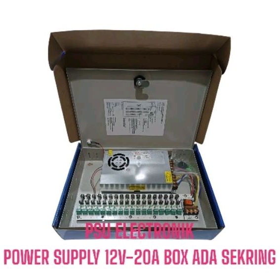 Jual Power Supply CCTV 12V 20A BOX 12 VOLT 20 AMPER ADA SEKRING BOK | Shopee Indonesia