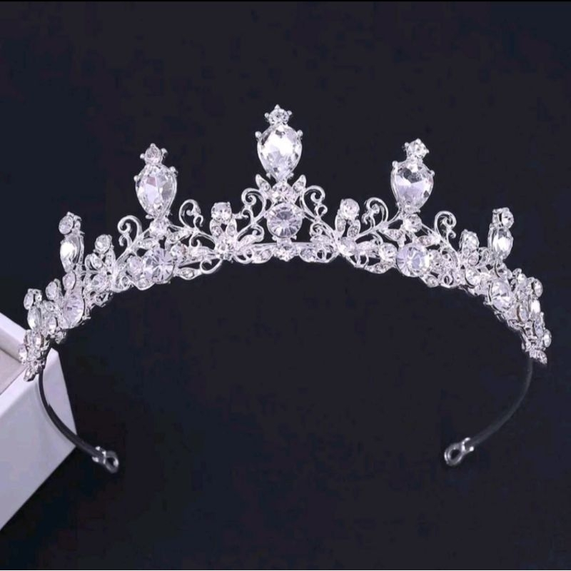 Jual Mahkota Wisuda / Akad Murah - Silver Crown Simple - Wedding Crown ...