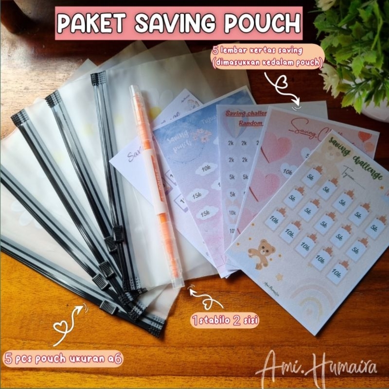 Jual SAVING POUCH MENABUNG VIRAL TABUNGAN KEKINIAN POUCH MENABUNG ...