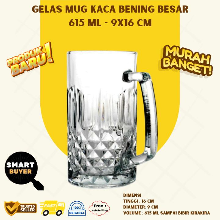 Jual Gelas Bir Beer Besar Gelas Kaca 615ml Tebal Murah | Shopee Indonesia
