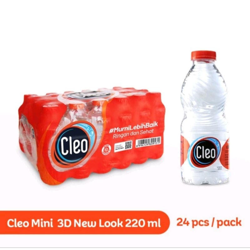 Jual Cleo Air mineral 220ml 1 krat isi 24 botol PROMO TERMURAH | Shopee ...