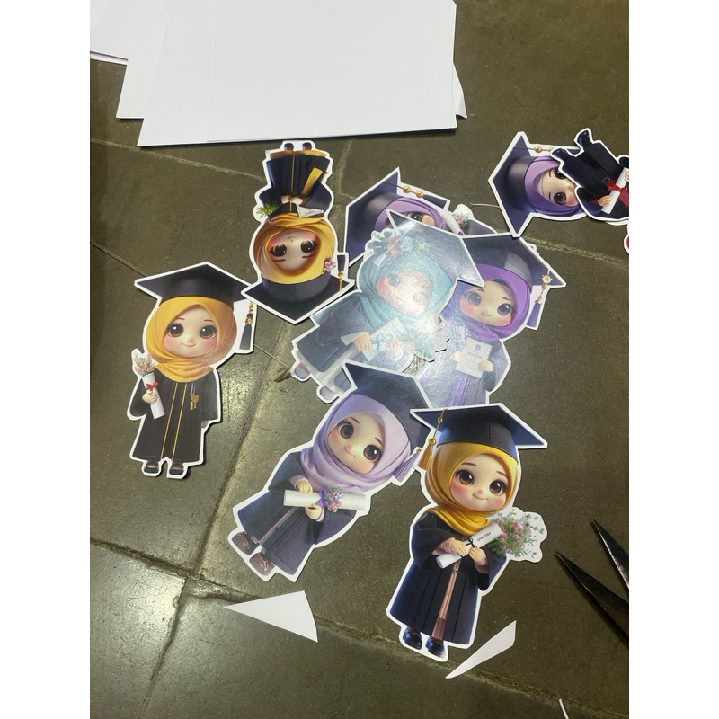 Jual topper wisuda isi 3 lembar . wisuda sma. smp. sd . berhijab dan ...