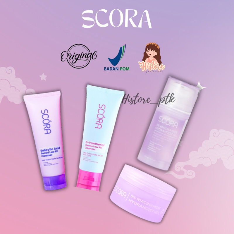 Jual SCORA 5% Niacinamide Hydramoist Gel 40ml / 100ml / Scora Cleanser ...