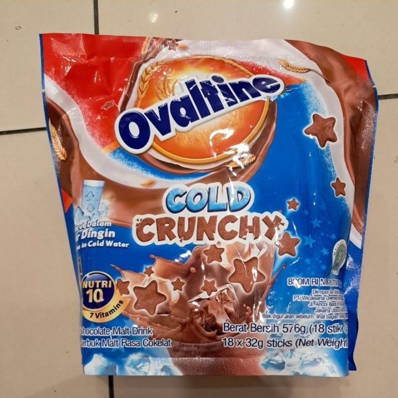 Jual OVALTINE Cold Crunchy Chocolate Malt Drink 18 Sticks 576g | Shopee ...