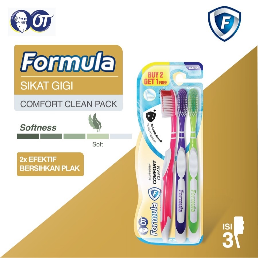 Jual FORMULA SIKAT GIGI SGF FORMULA COMFORT CLEAN PACK Isi 3 PCS ...