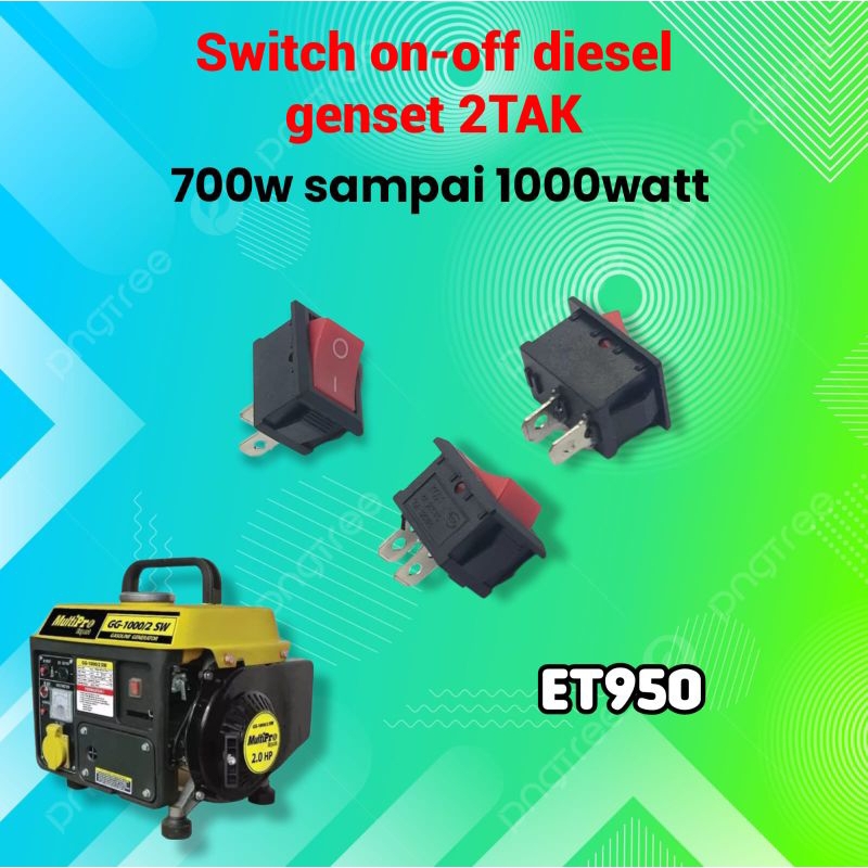Jual Switch on-off diesel genset ET950 generator listrik 750w , 900w ...