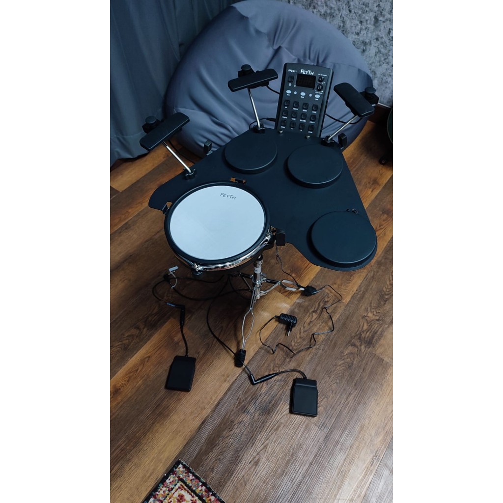 Jual FEYTH FPD-011 / FPD011 / FPD 011 PORTABLE E-DRUM PLUS SNARE STAND ...