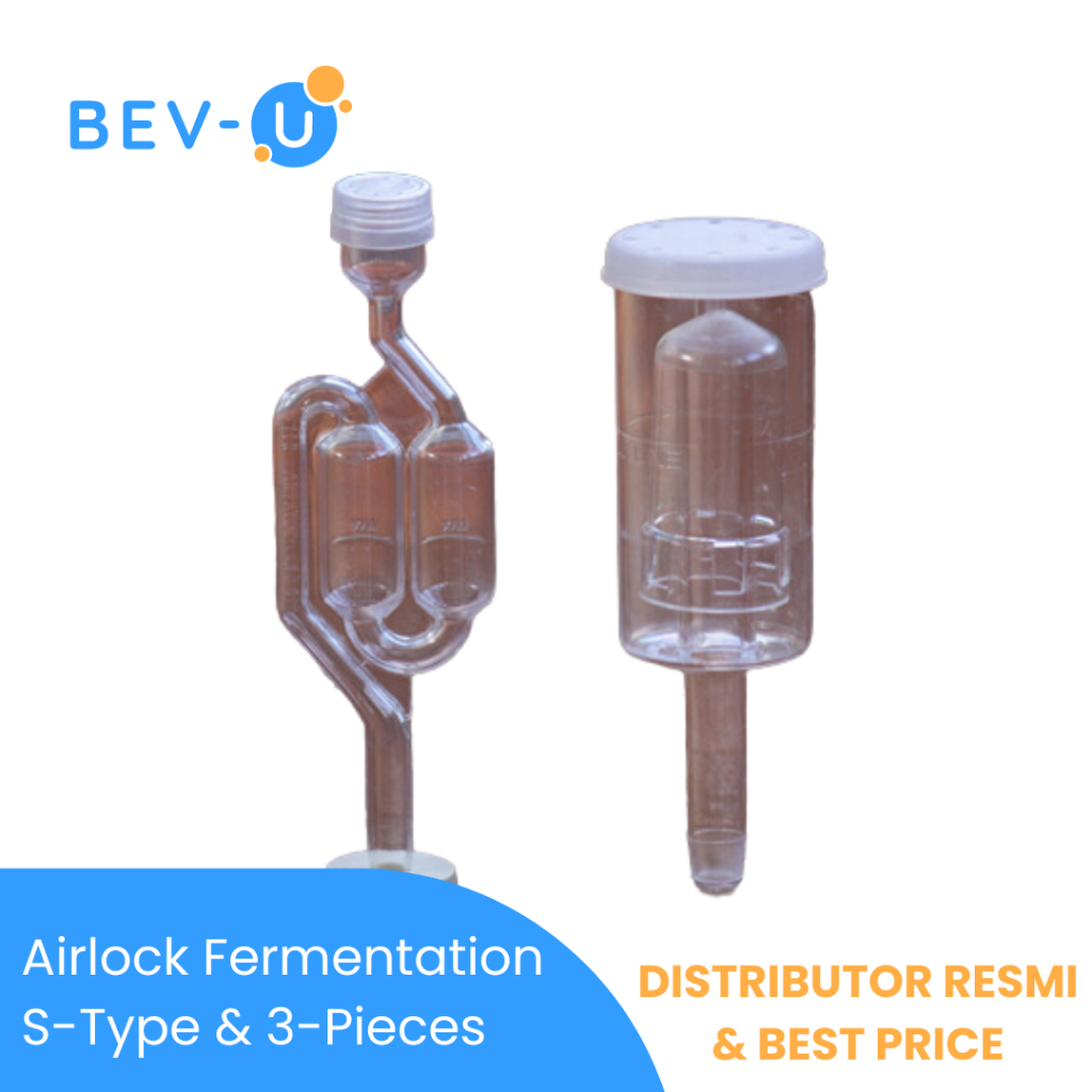 Jual Airlock Fermentation Kit Air Lock Fermentasi 3-Pieces & S-Type untuk Homebrewing Homemade ...