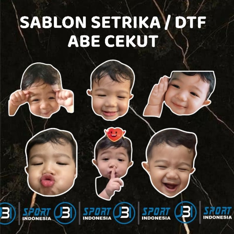 Jual SABLON GAMBAR MUKA ABE CEKUT / STIKER ABE ABRAHAM / SABLON DTF ...
