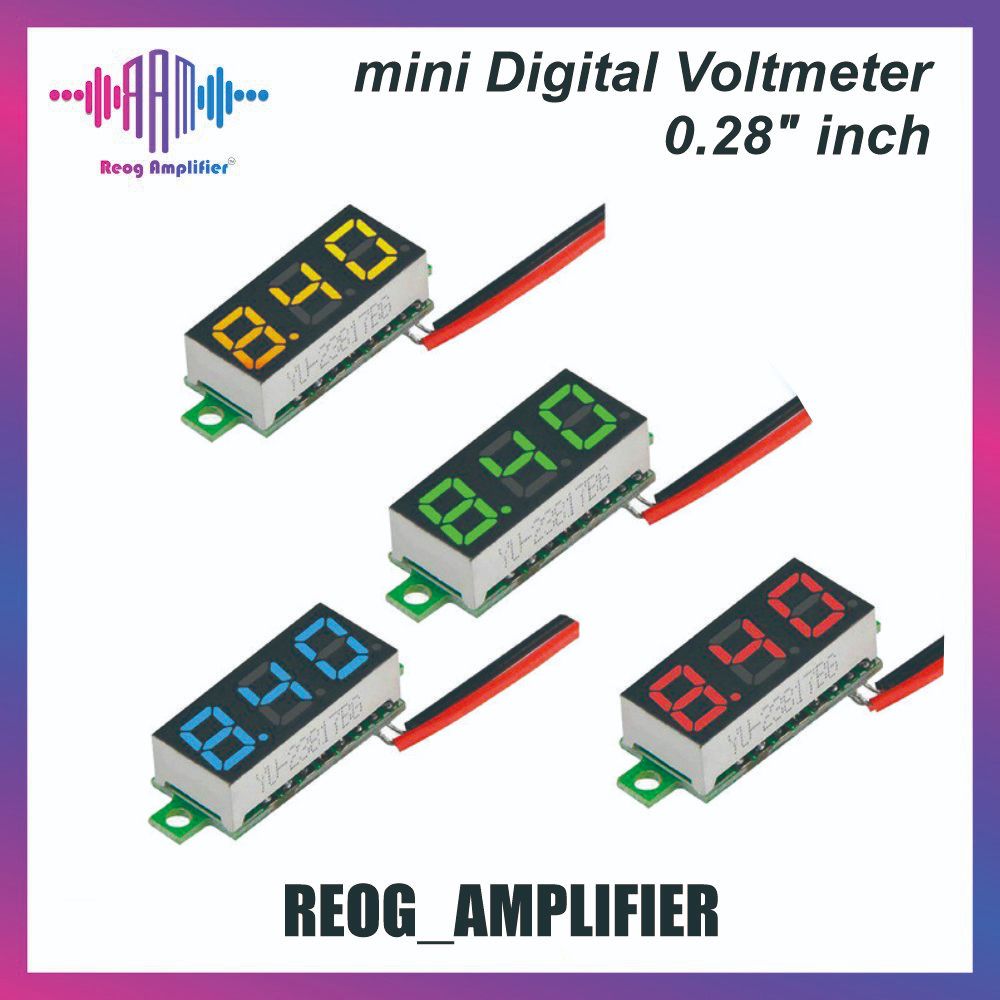 Jual 0.28" inch mini Digital Voltmeter 4-32v DC 2 Wire 3 Digit Non ...