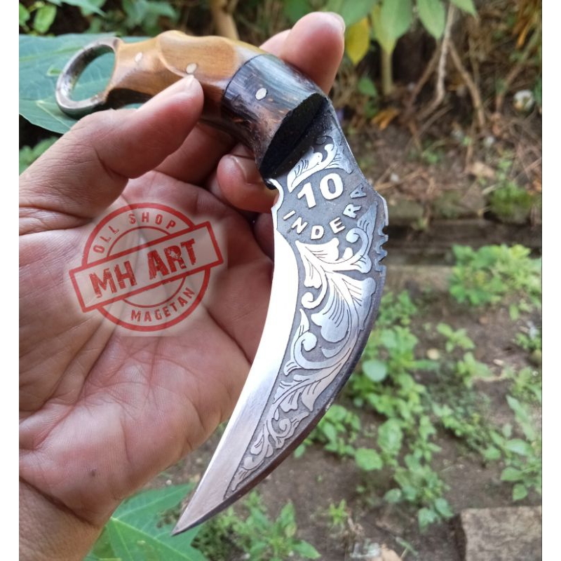 Jual Krambit bilah ukir murah/Pesanan orang tidak diambil | Shopee ...