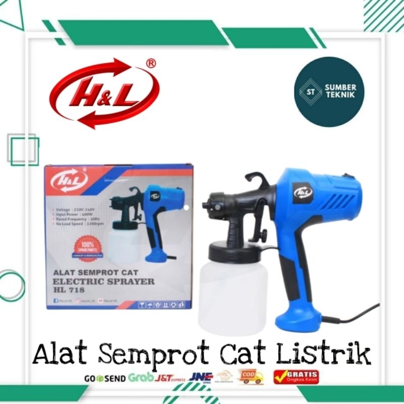 Jual H&L HL 718 Alat Spray Semprot Listrik Cat Tembok Electric Sprayer ...