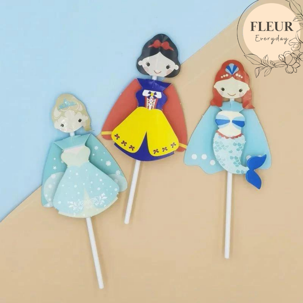 Jual CAKE TOPPER STIK PERMEN LOLIPOP DISNEY PRINCESS hiasan permen ...