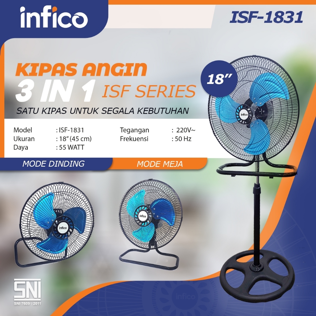 Jual INFICO ISF-1831 Kipas Angin Tornado baling Besi 3in1 Body Besi 18 ...