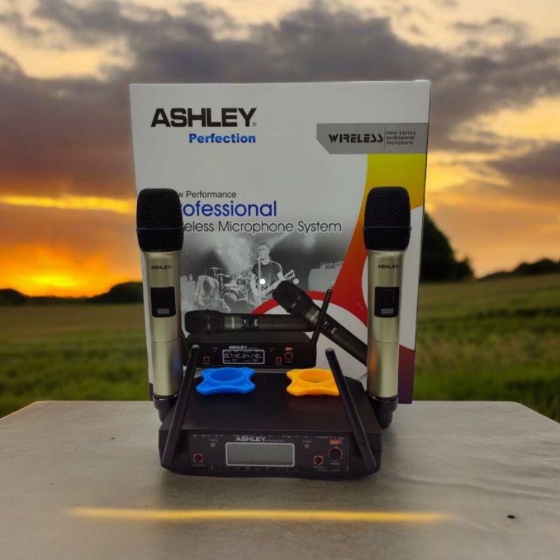 Jual Mic Ashley Wireless Dual Mic Perfection Mikropon Ashley Mikrofon ...