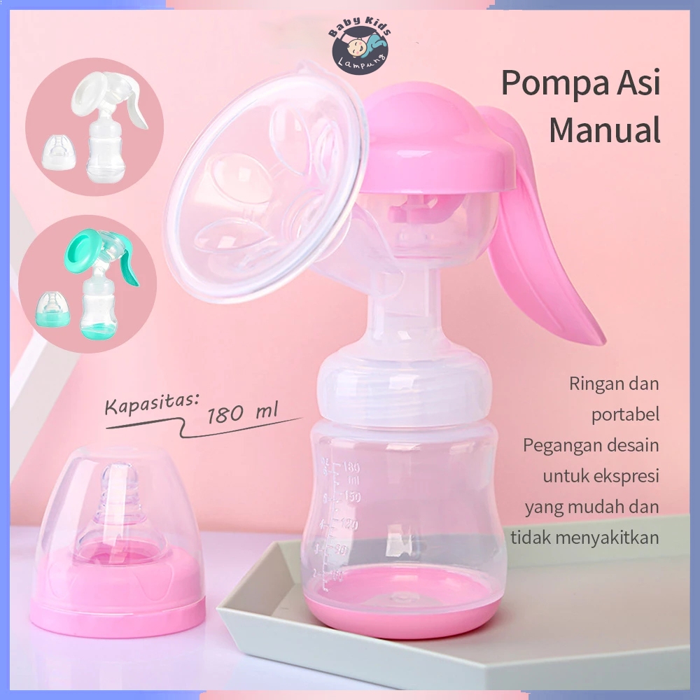 Jual Pompa asi silikon manual portable breast pump 180ml BPA Free ...