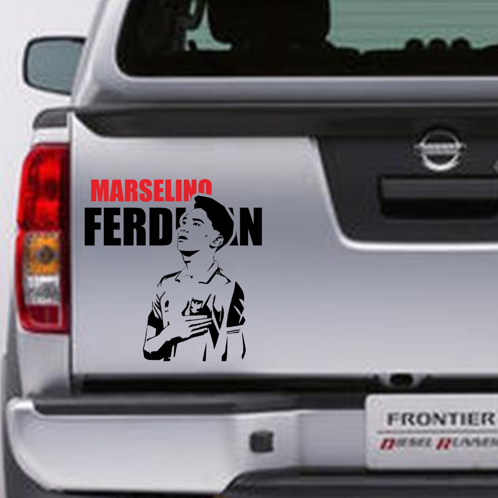 Jual stiker mobil pemain timnas indonesia ferdinan cutting sticker ...