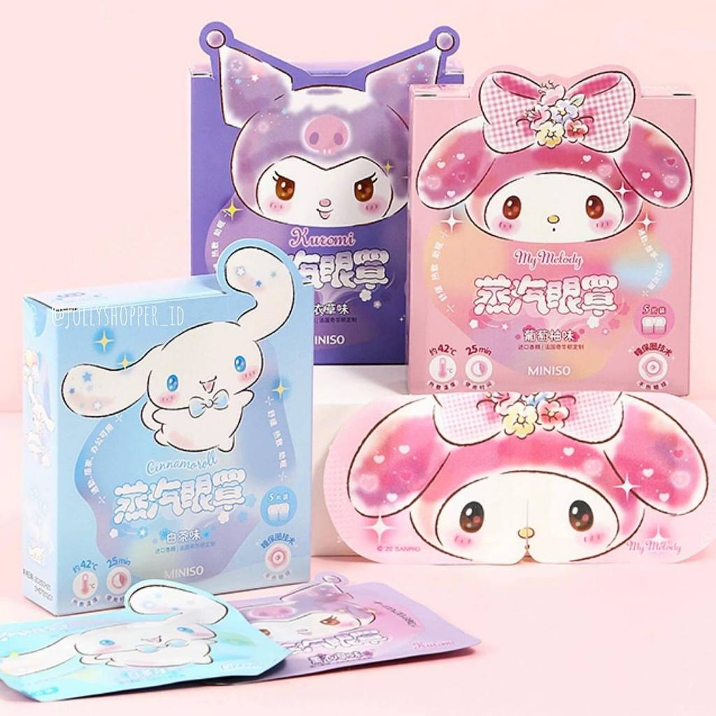 Jual MINISO x SANRIO LICENSED Steam Eye Mask SANRIO Character ...