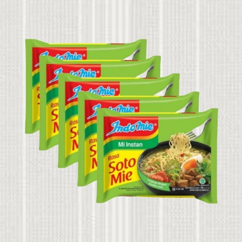 Jual Indomie Rasa Soto Mie 70g Isi Paket 5 Pcs | Shopee Indonesia