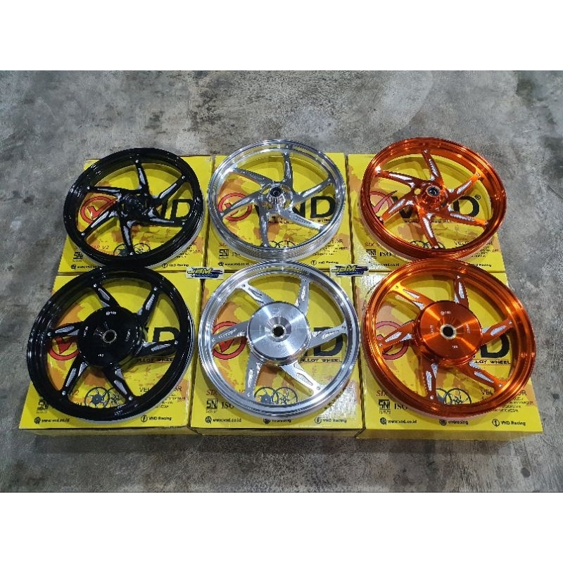 Jual VELG VND SIX STAR V2 VARIO 125/150/160 CBS/BEAT/SCOOPY,GENIO 160-185 RING 14 | Shopee Indonesia