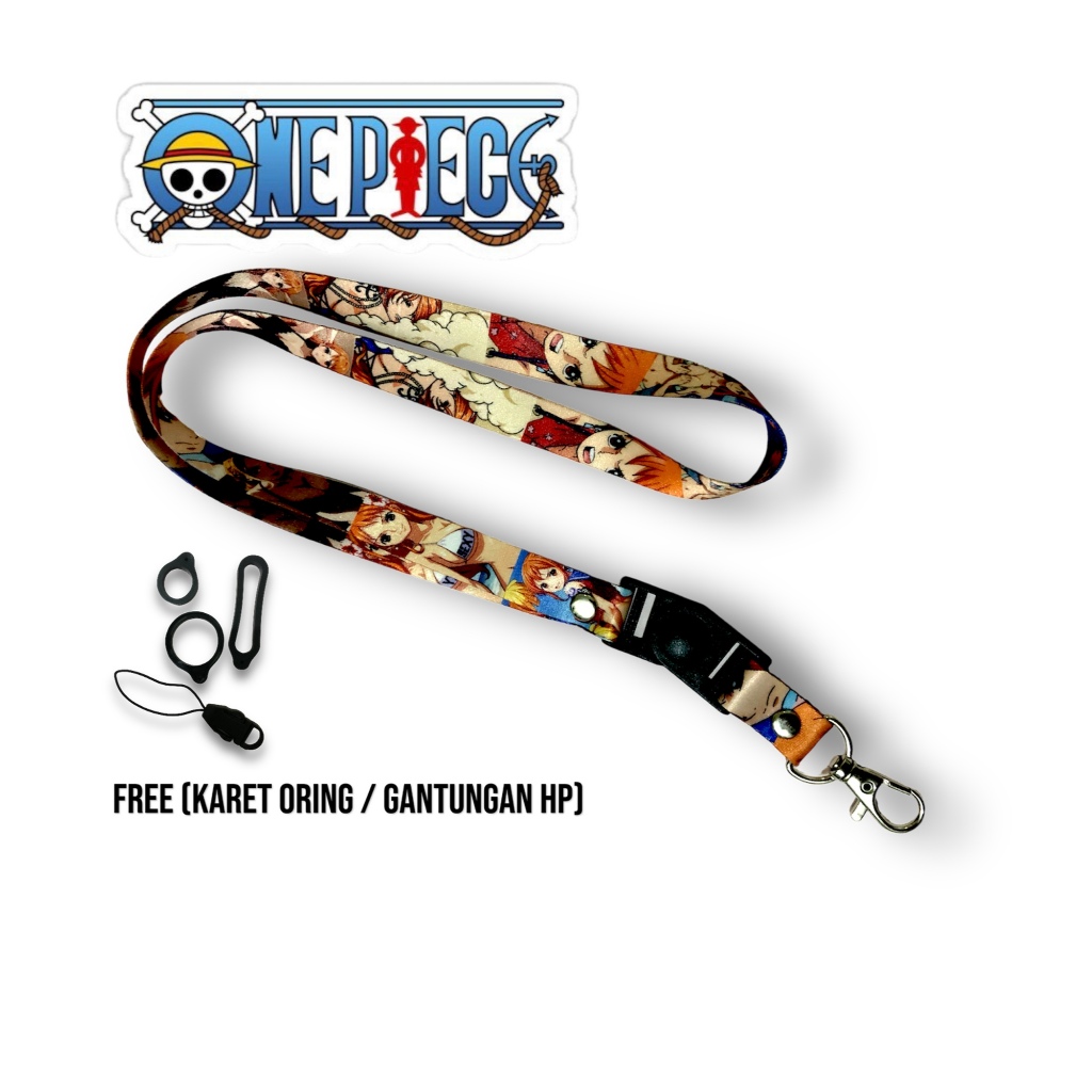Jual NAMI ONE PIECE ANIME Lanyard / Tali Gantungan HP / Lanyard ID CARD ...