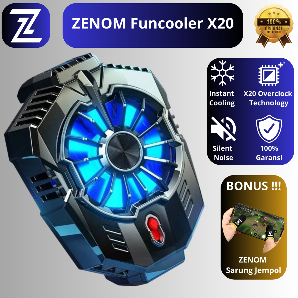 Jual ZENOM Funcooler X20 Fan Cooler Radiator Pendingin HP Cooling Fan ...