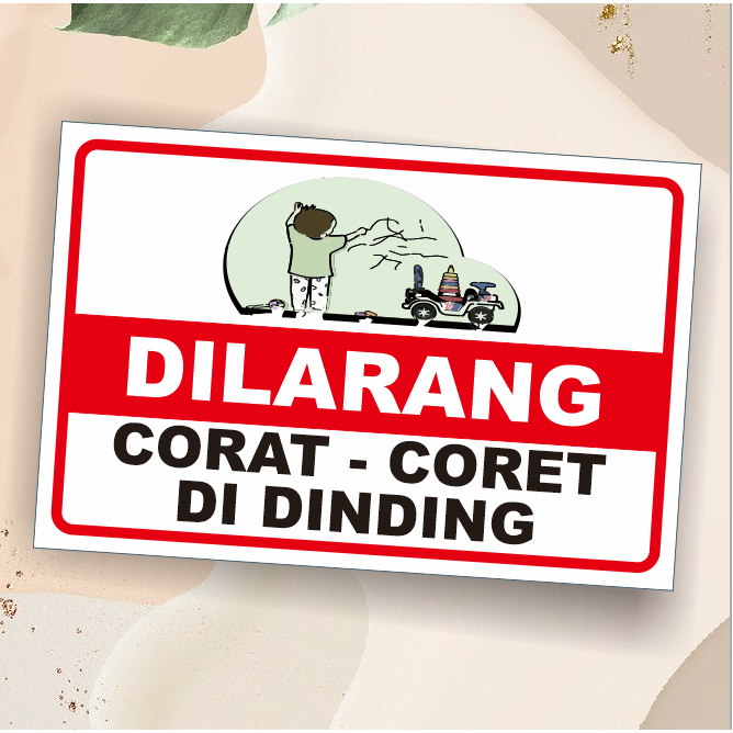 Jual STIKER jangan coret coret dingding waterproof | Shopee Indonesia