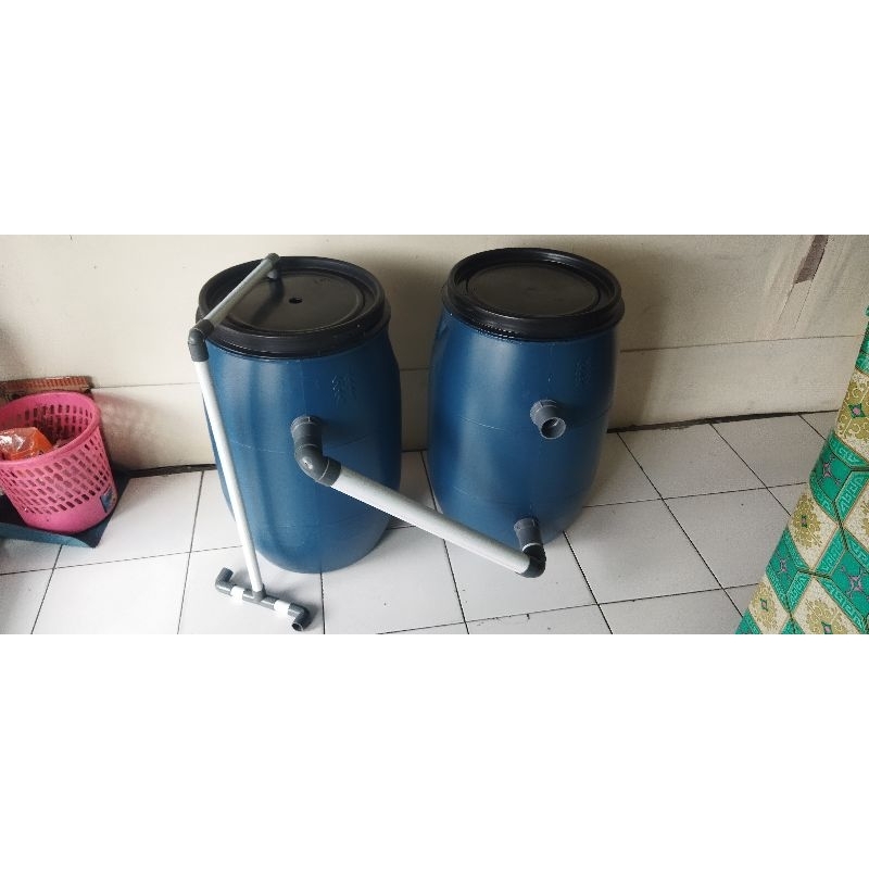 Jual 1,2,3,4 tong filter kolam ikan koi, lele, nila, uk 120 Liter ...