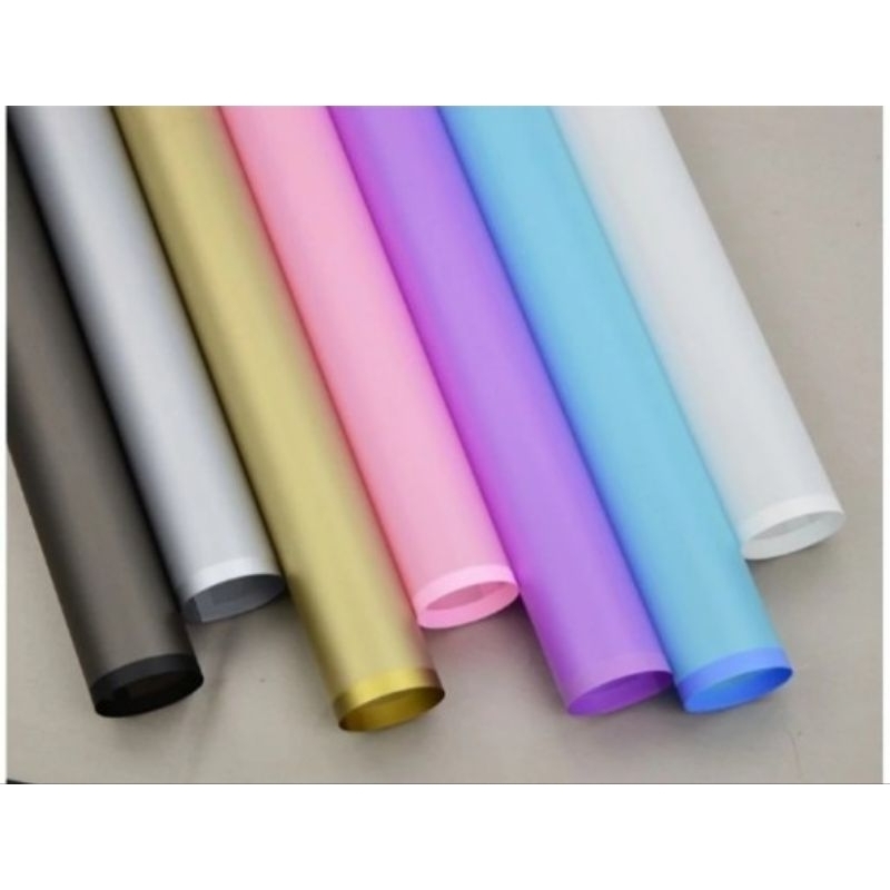 Jual 5 LEMBAR Kertas Cellophane Flower Wrapping List Color kertas buket ...