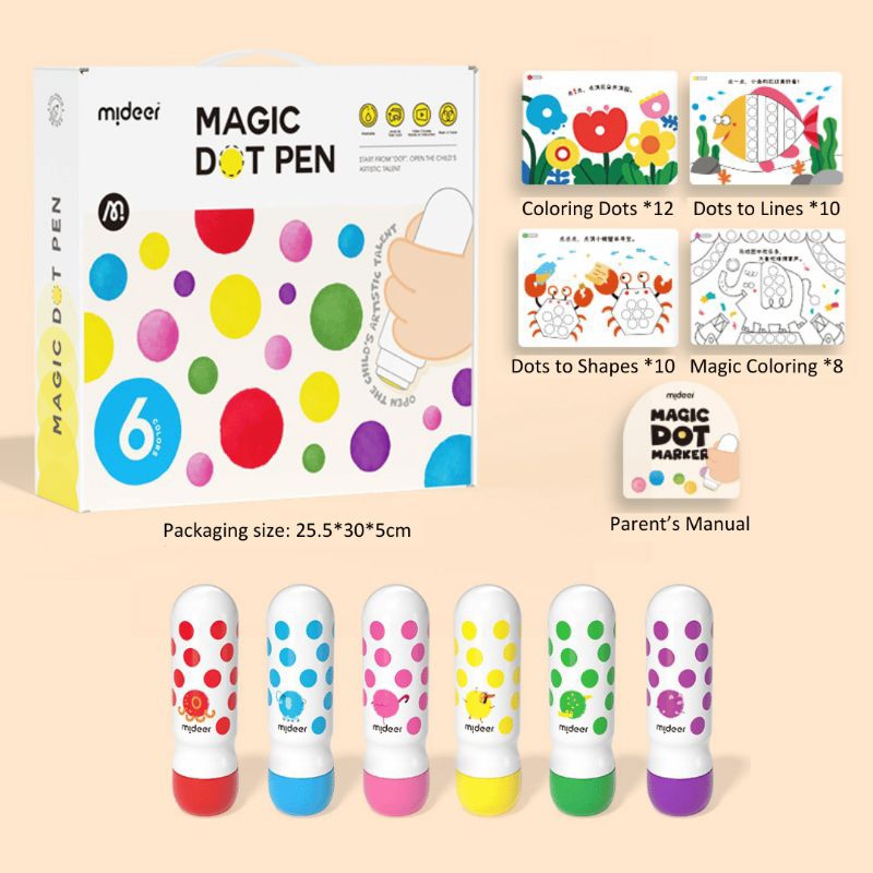Jual Mideer dot marker magic dot pen colouring drawing mewarna anak anak Balita alat gambar ...