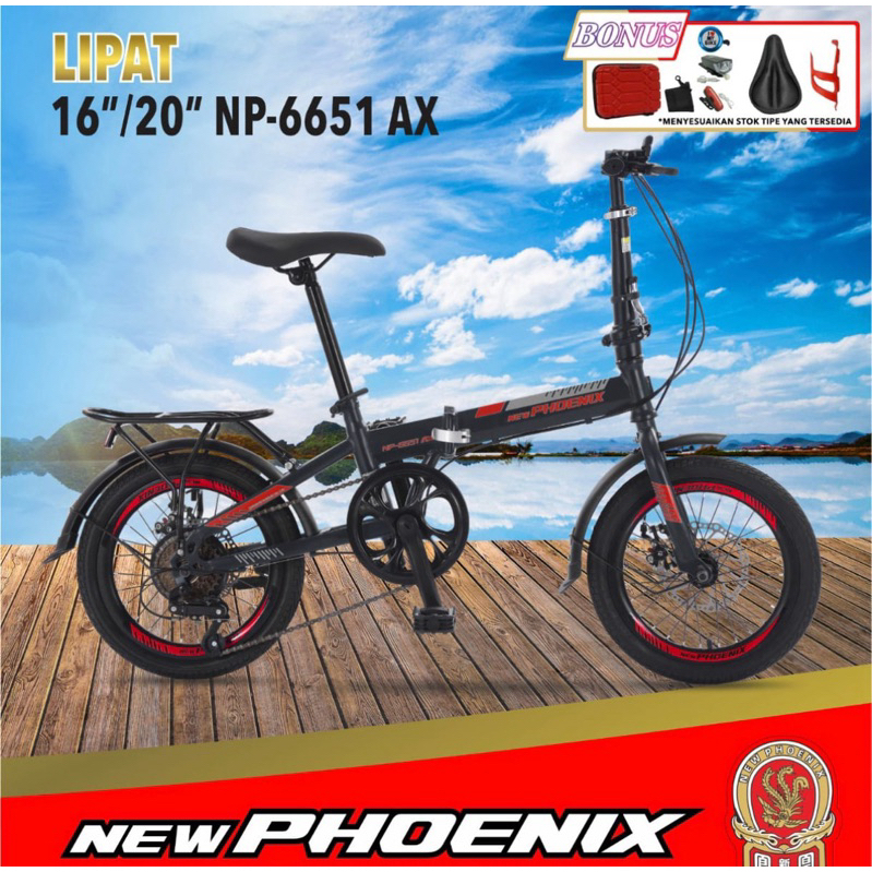 Jual SEPEDA LIPAT 16 20 INCH ODESSY RITZ REM CAKRAM BONCENGAN FOLDING ...