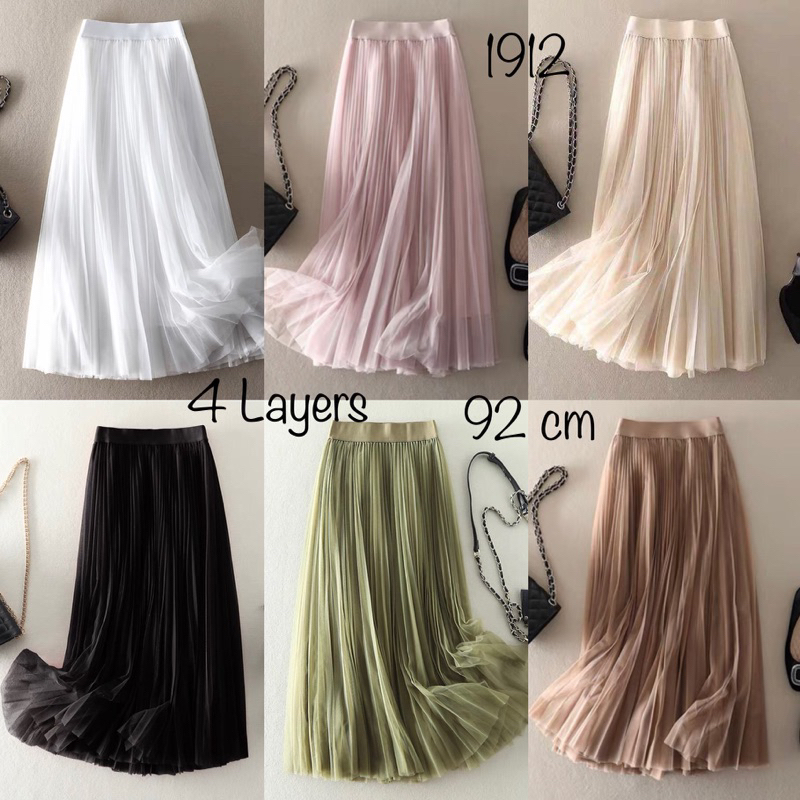 Jual Rok Tutu Import, Bahan Tile, Plisket, 4 Lapis , Panjang 95cm ...