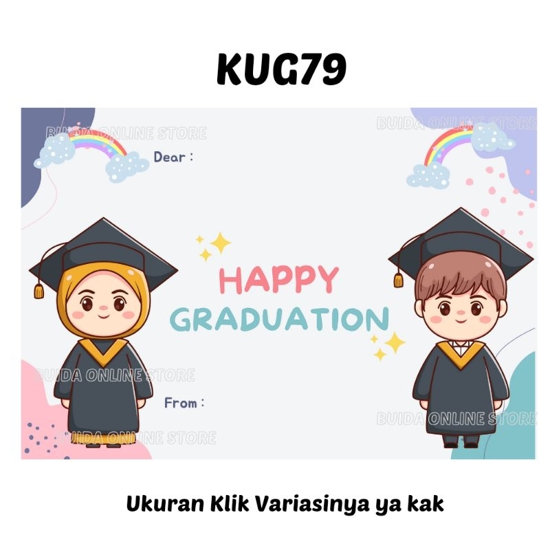 Jual Kartu Ucapan Happy Graduation Stiker Label Selamat Wisuda Hari ...